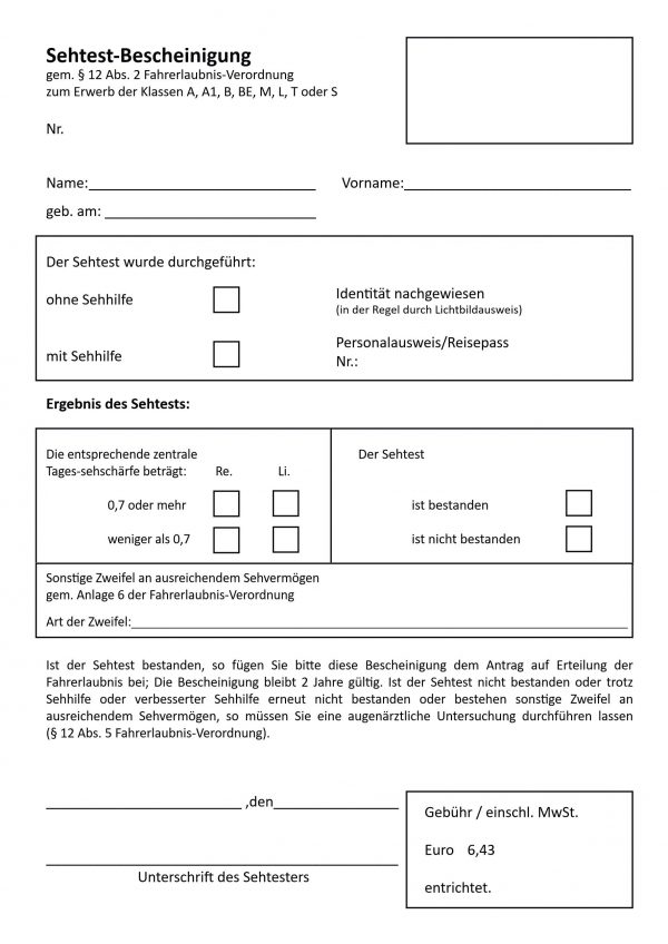 Sehtest - Help First Akademie